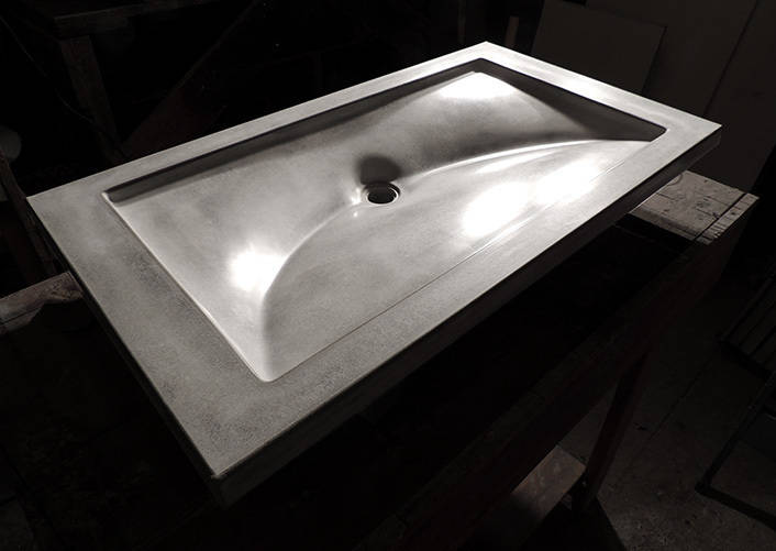 Crescent wave concrete sink | homify