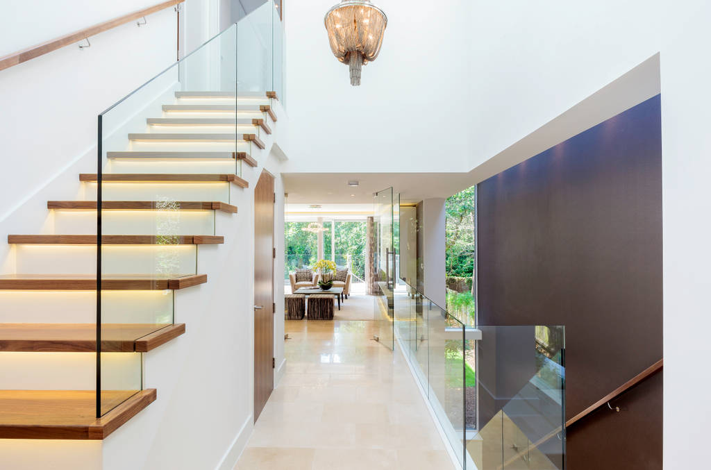 Modern corridor, hallway & stairs photos: park show home | homify