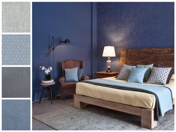Recámara con paredes azules | homify