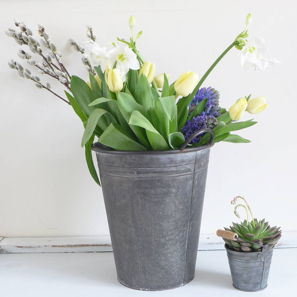 Zinc metal florist bucket vase | homify