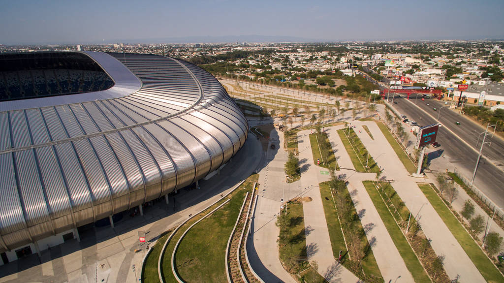 Estadio bbva monterrey estadios de estilo moderno de harari landscape ...