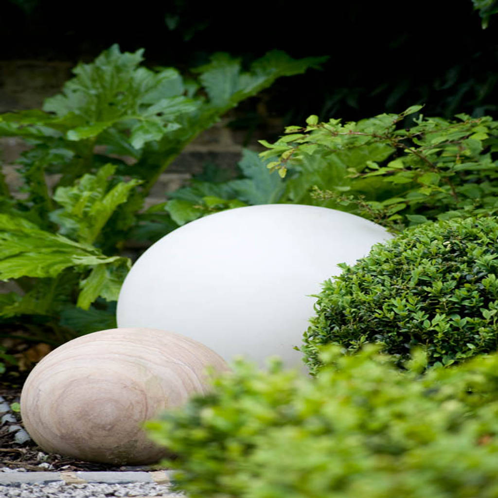 Illuminated & stone spheres. modern garden by earth designs modern ...