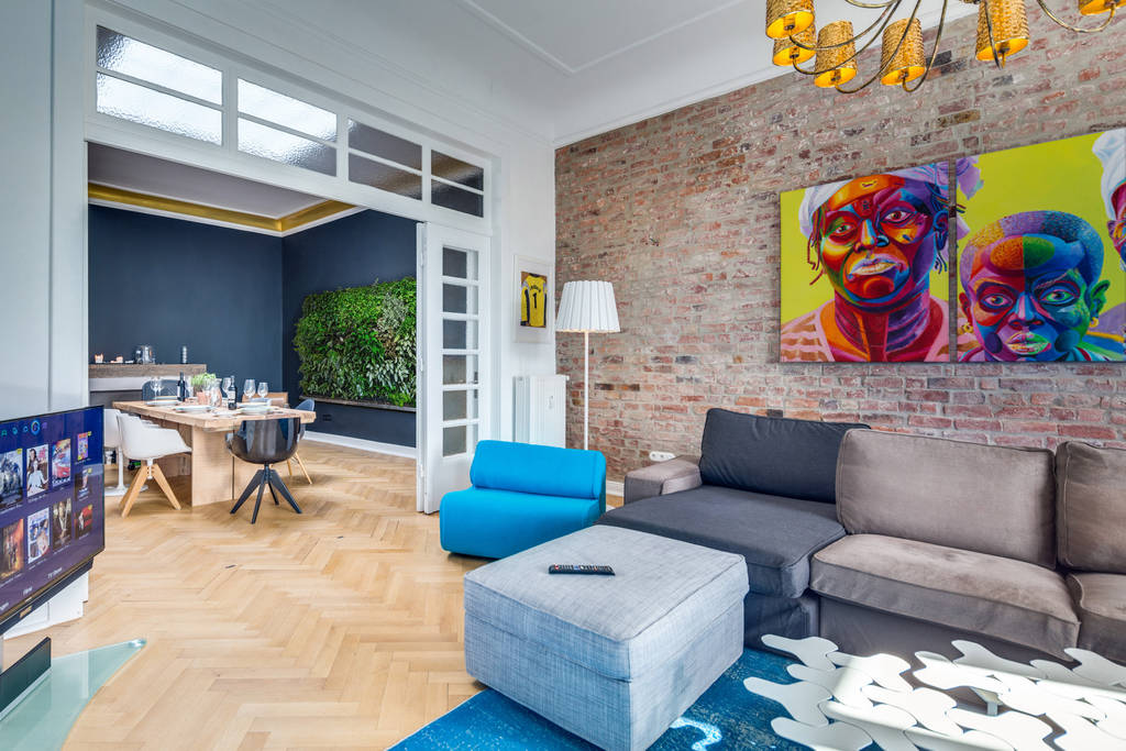 Jugendstil wohnung/ endetage/ harvestehude/ hamburg / living-room ...