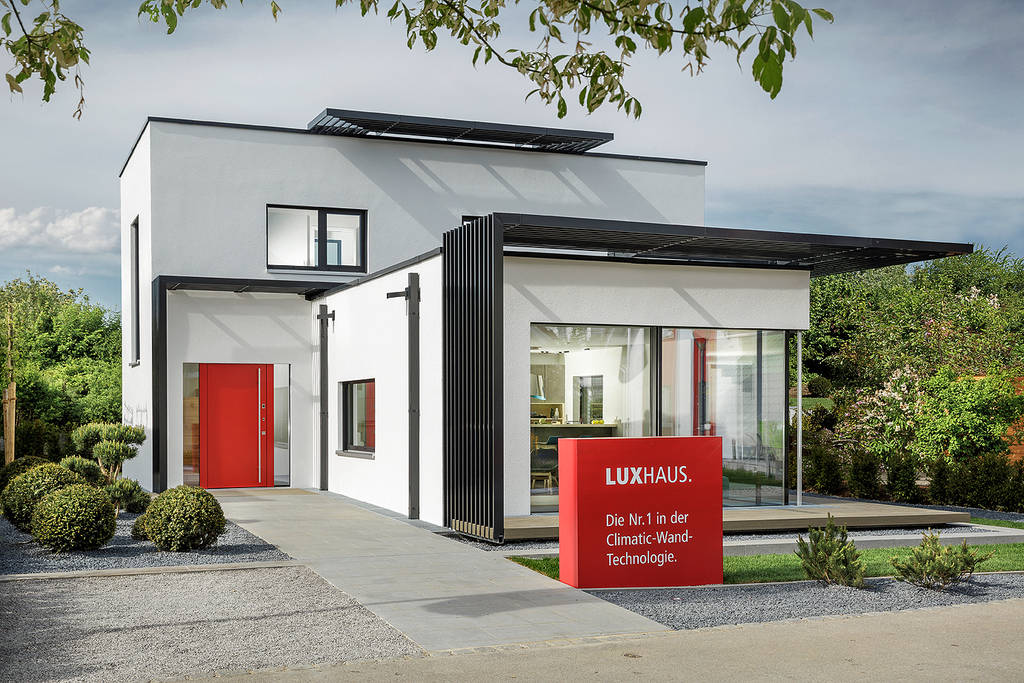 Luxhaus musterhaus münchen lopez-fotodesign moderne häuser weiß | homify