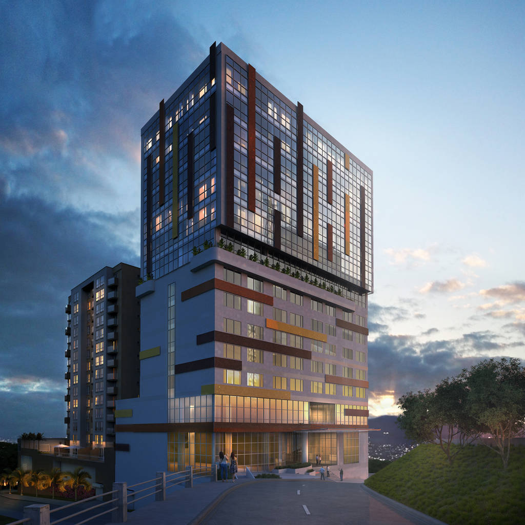 Fachada torre empresarial y hotel mies group hoteles | homify