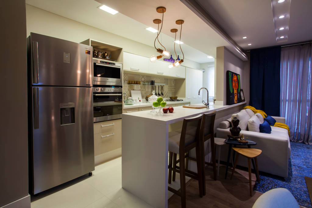Cozinha clara e funcional, estúdio hl - arquitetura e interiores | homify