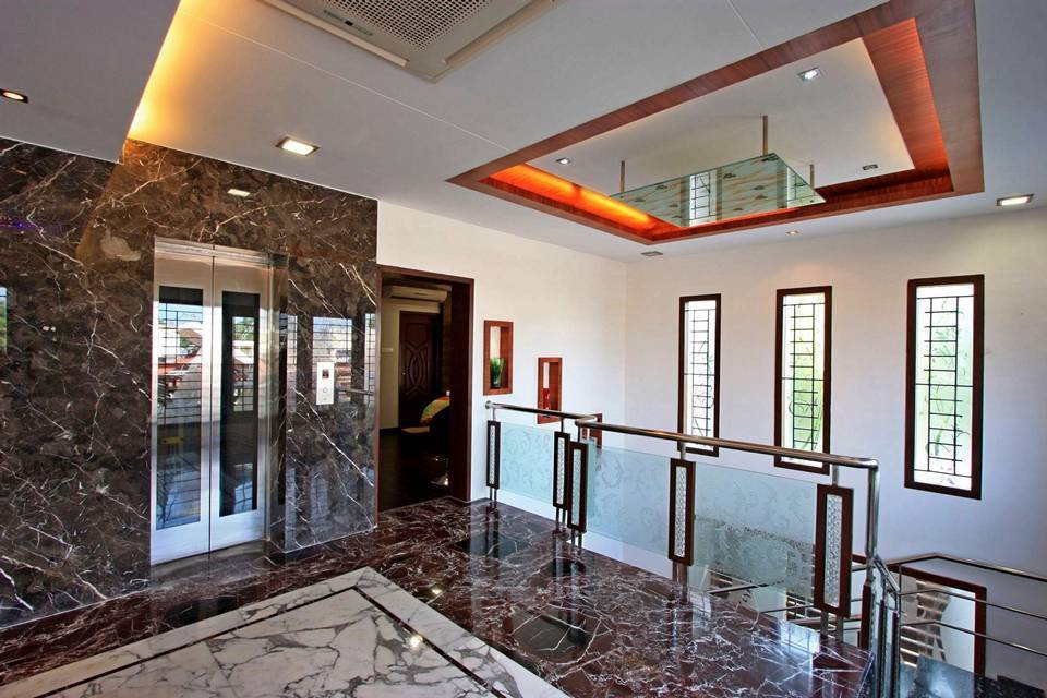 Common area modern corridor, hallway & stairs by ansari architects ...