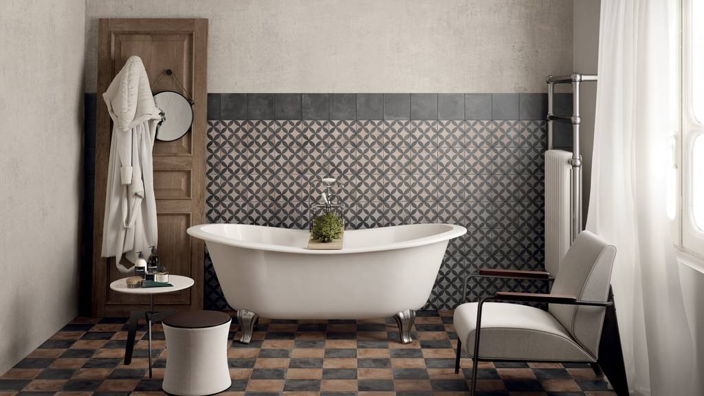 Verde y madera porcelanico marca corona | terra astro-nero 20x20 | homify