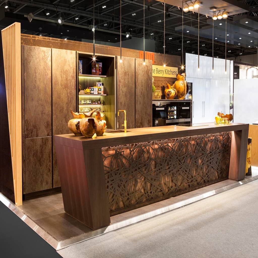 Laser cut screens—kitchen island—network design | homify