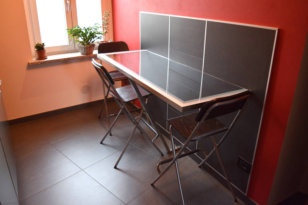 Tavolo alto a muro fabio ricchezza architetto cucina moderna ferro ...
