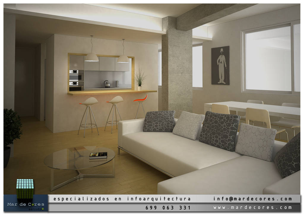 Visualización arquitectónica (3d), mar de cores estudio 3d | homify