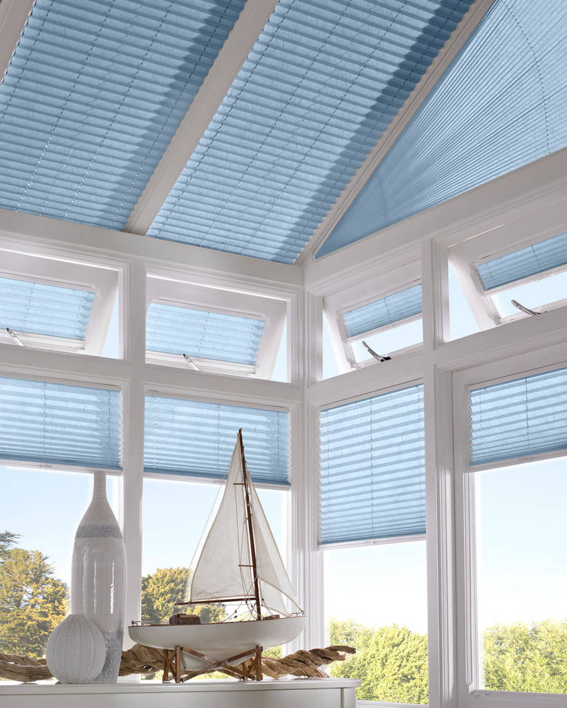Pleated conservatory blinds thomas sanderson modern conservatory blue ...