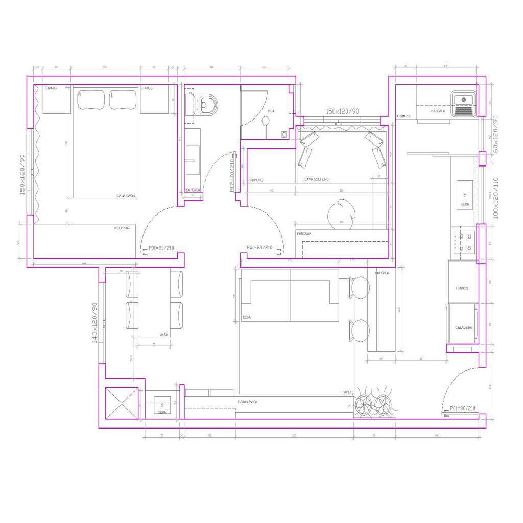 Planta com layout do mobiliário | homify