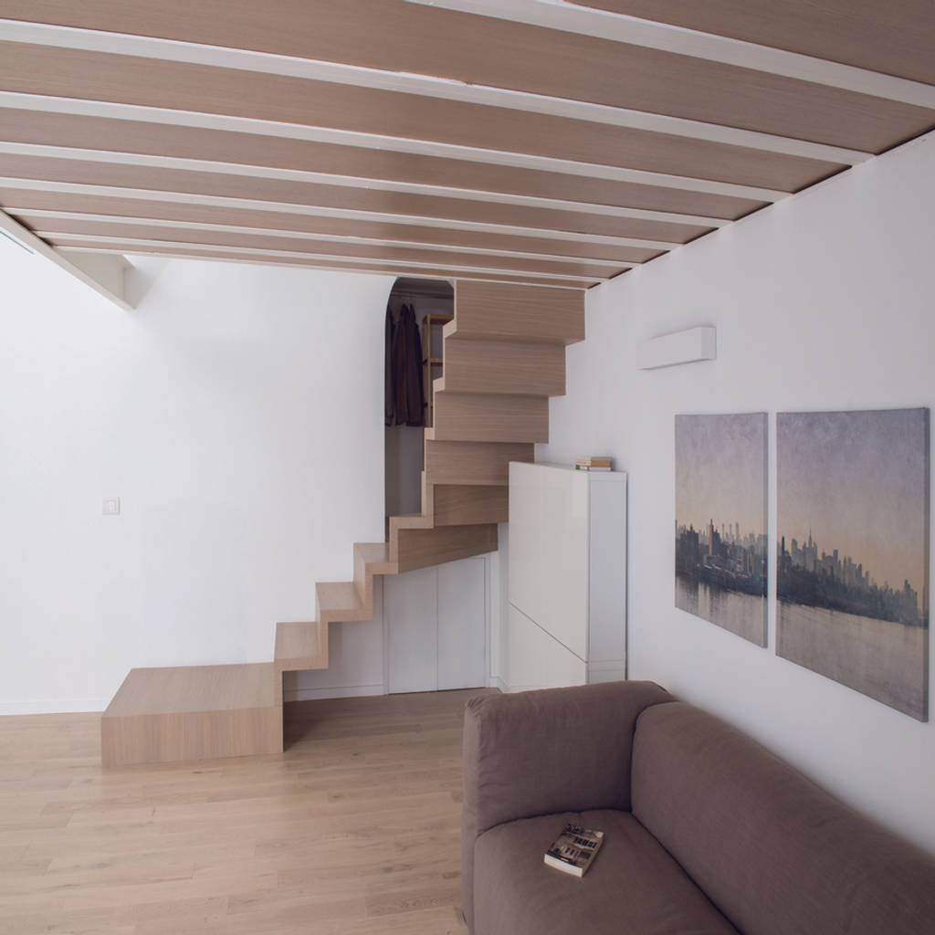 Loft a roma soggiorno moderno di studio acrivoulis architettra ...