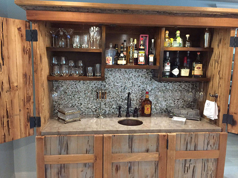 Black lip herringbone bar backsplash for dms interiors | homify