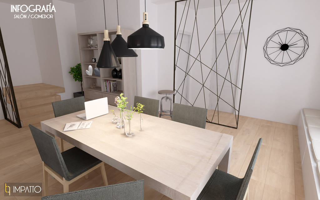 Interiorismo: salón doble altura en calicanto, impatto | homify