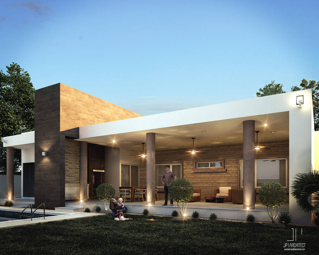 Perspectiva de fachada posterior | homify