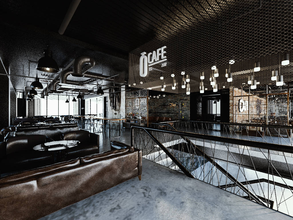 [café ] 180평 패셔너블리한 공간 - 인더스트리얼 인테리어디자인, 디자인 이업 | 호미파이 & homify