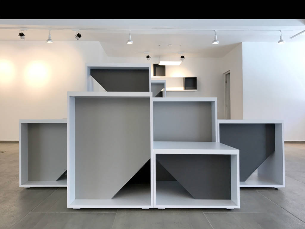 Mobiliario de exhibición modular estuco diseño centros de exposiciones ...