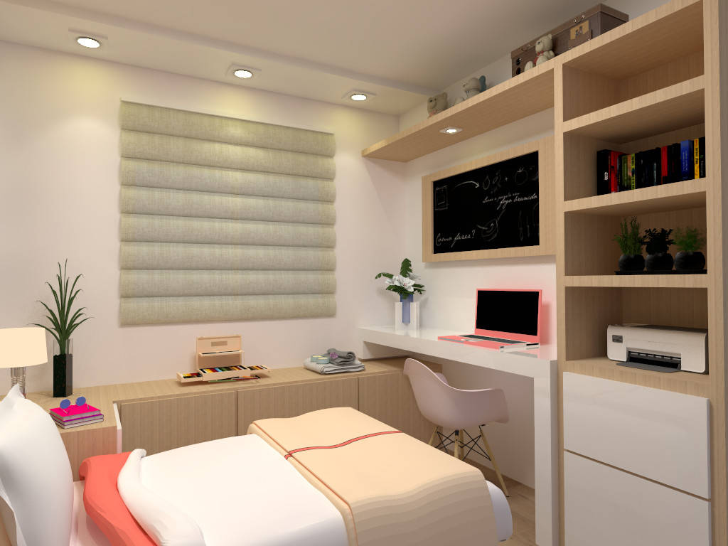 Vista 2 do quarto feminino | homify