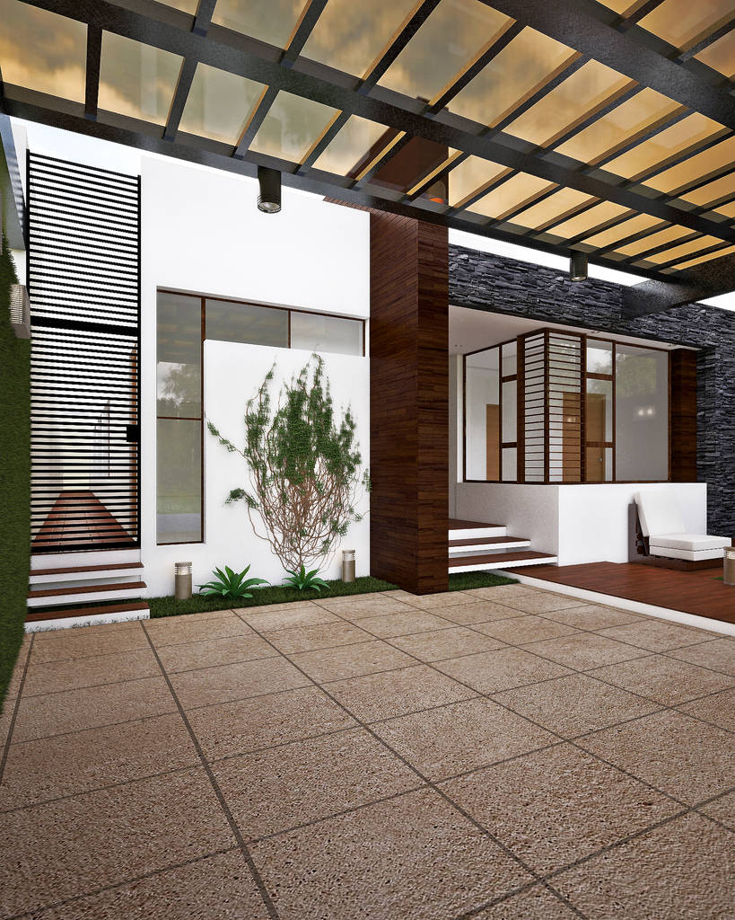 Fachada principal vista estacionamiento | homify