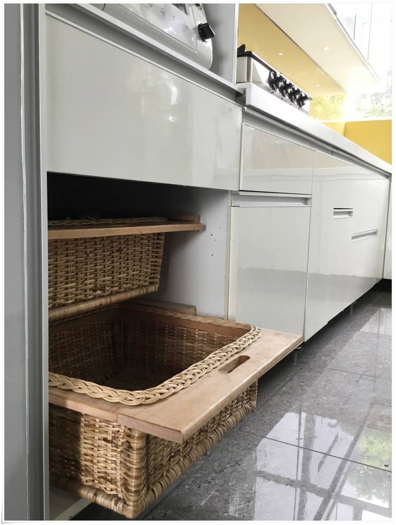 Open baskets for fruits & vegetables u and i designs kitchen units | homify