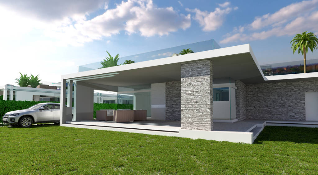 Portico d'ingresso principale gilles+arch case moderne | homify