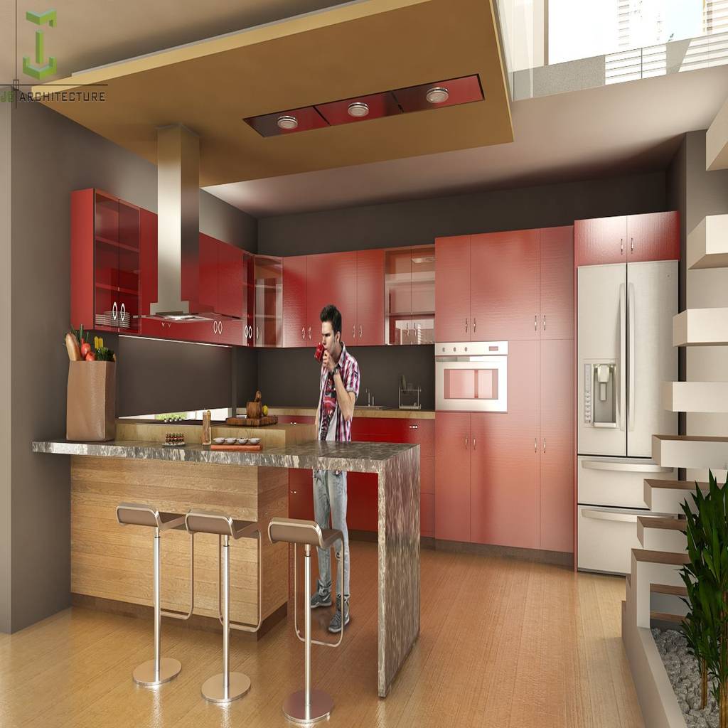 Cocina de homify moderno compuestos de madera y plástico | homify Cocina de homify moderno compuestos de madera y plástico | homify