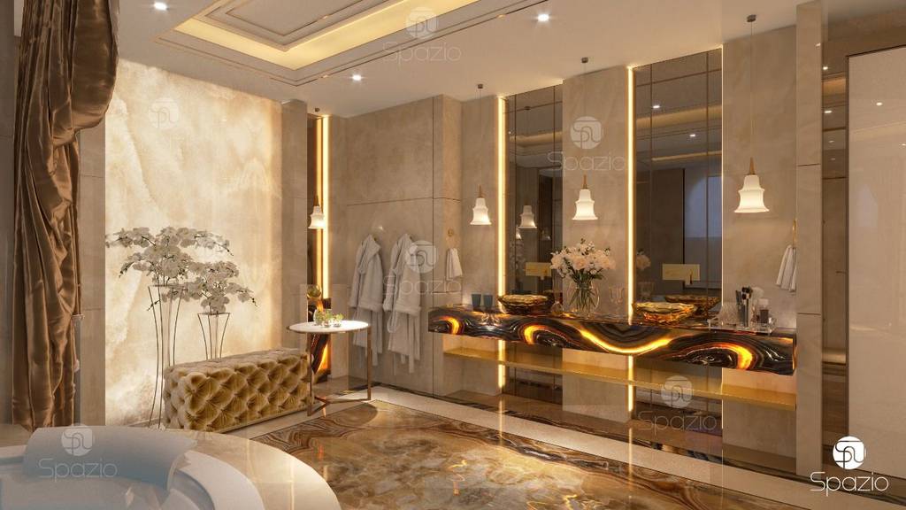 Luxury master bathroom with onix finishing | homify
