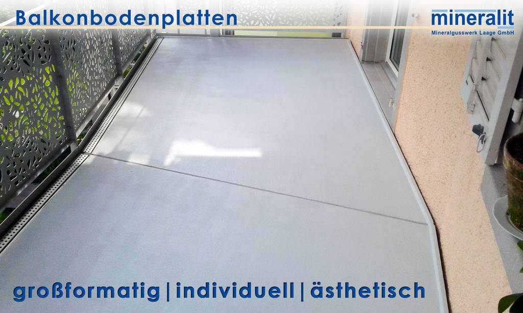 Balkonanlagen mit großformatplatten, mineralit - mineralgusswerk laage ...
