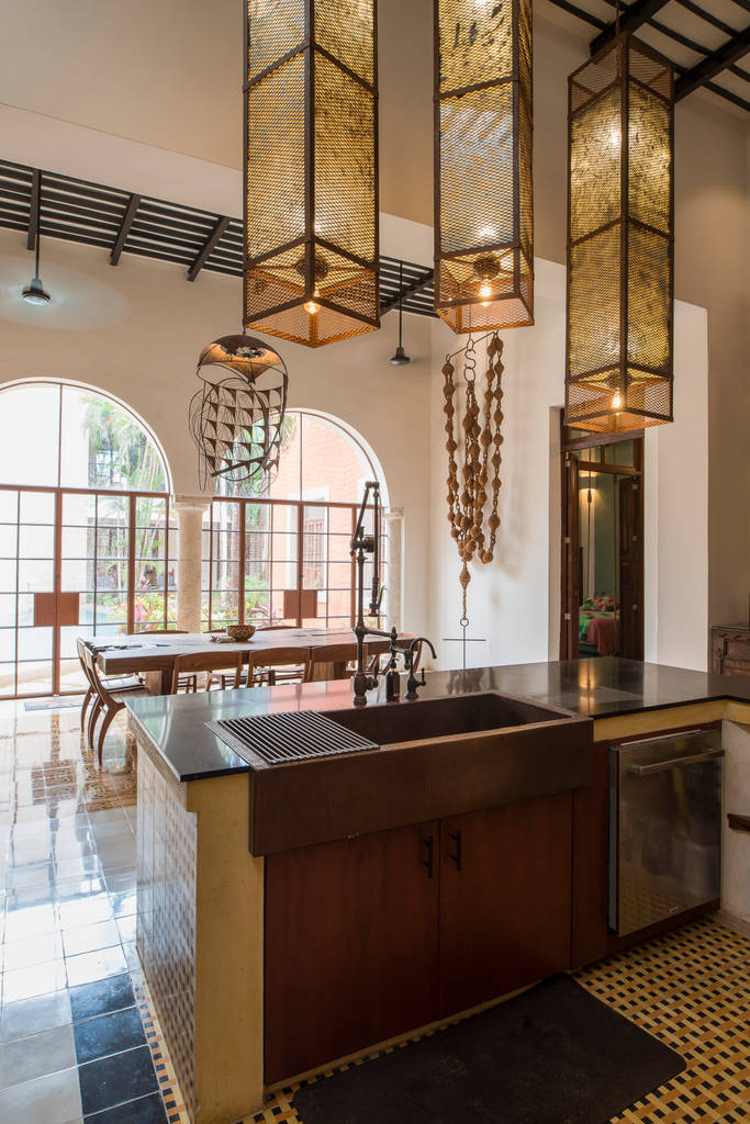 Casa tres dragones cocinas coloniales de taller estilo arquitectura ...