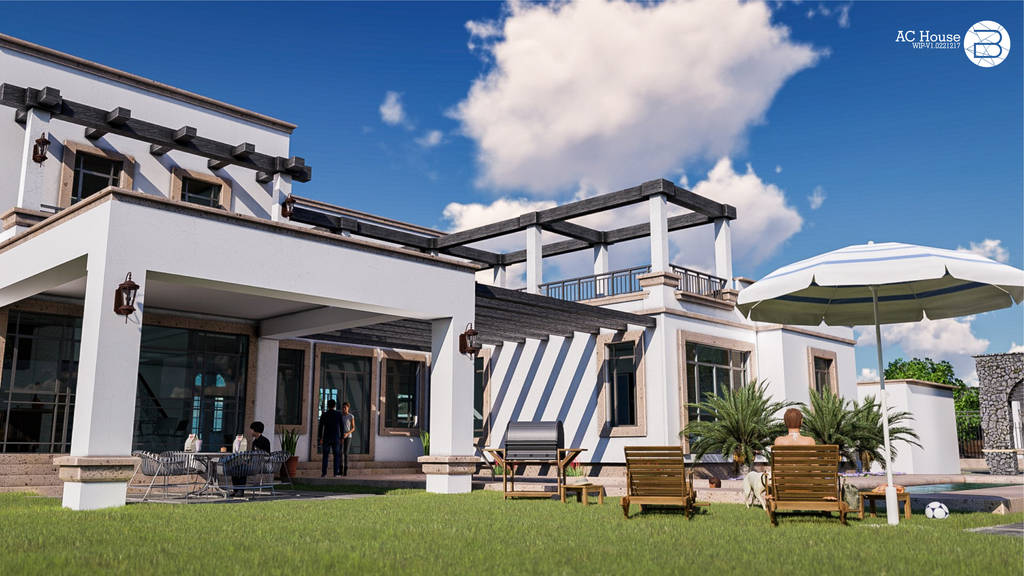 Fachada posterior, jardin y patio. | homify