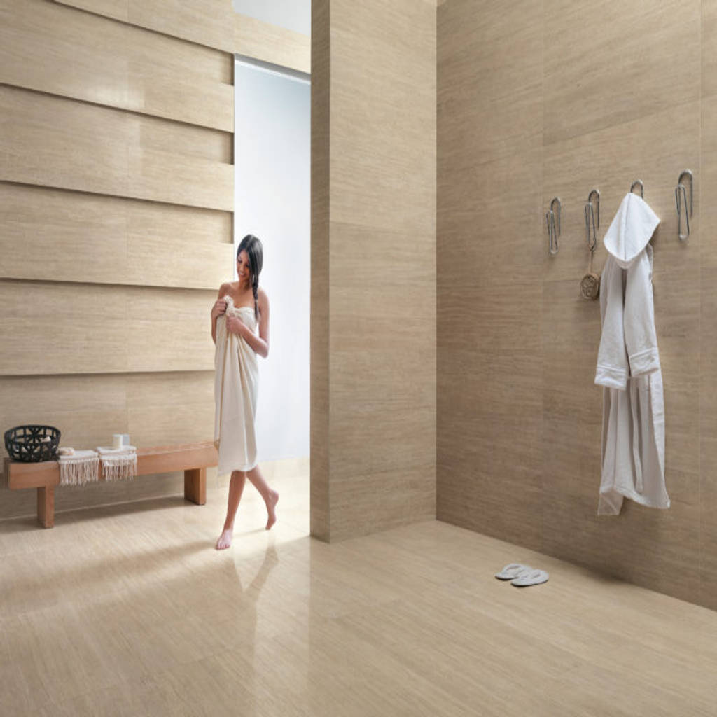 Pavimento in gres porcellenato kerlite travertino exedra 100x300x0.35 | homify