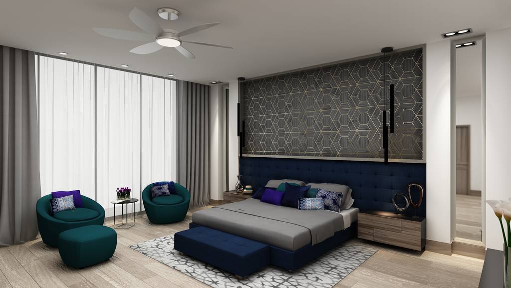 Recámara principal álzar recámaras eclécticas madera azul | homify