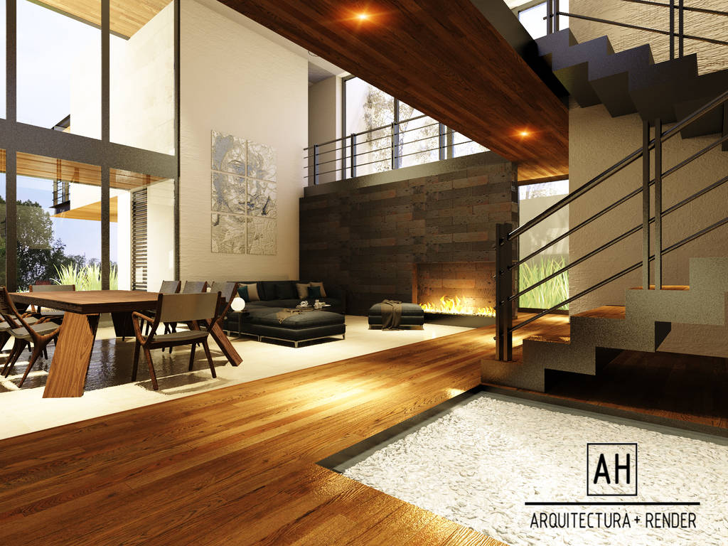 Proyecto casa habitacion, ah arquitectura + render | homify