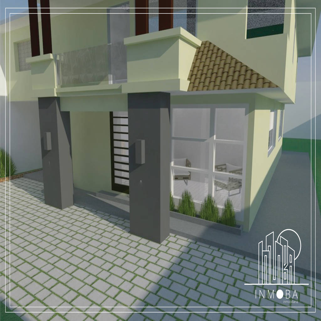 Render perspectiva fachada vista frontal | homify