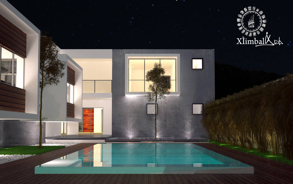 Área de alberca noche | homify