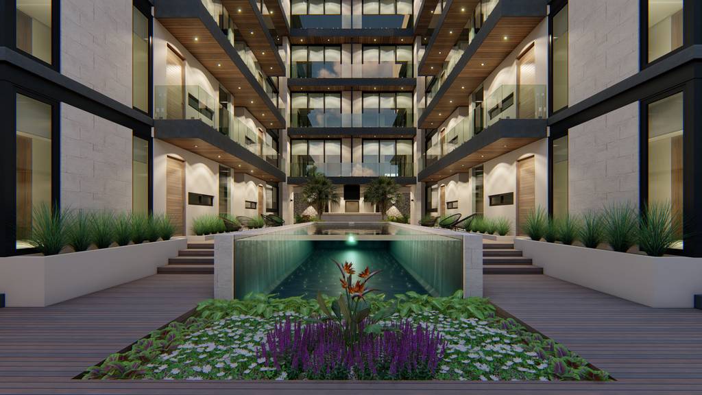 Alberca infinity con iluminación en fibra óptica | homify