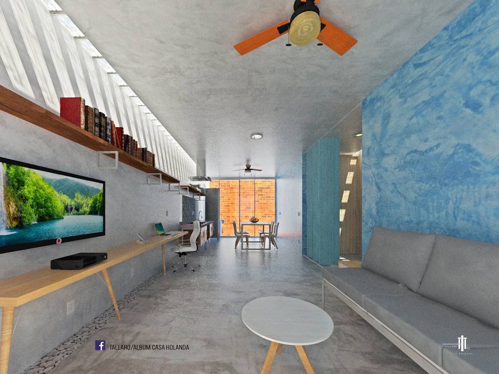 Vista interior sala/cocina/comedor | homify