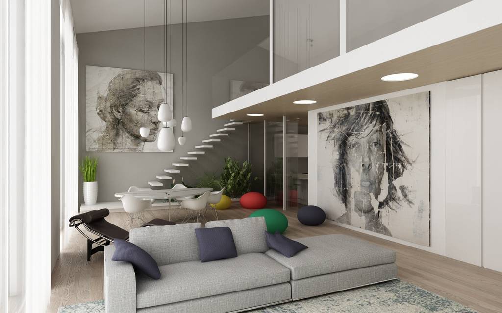 Vista soggiorno con soppalco | homify