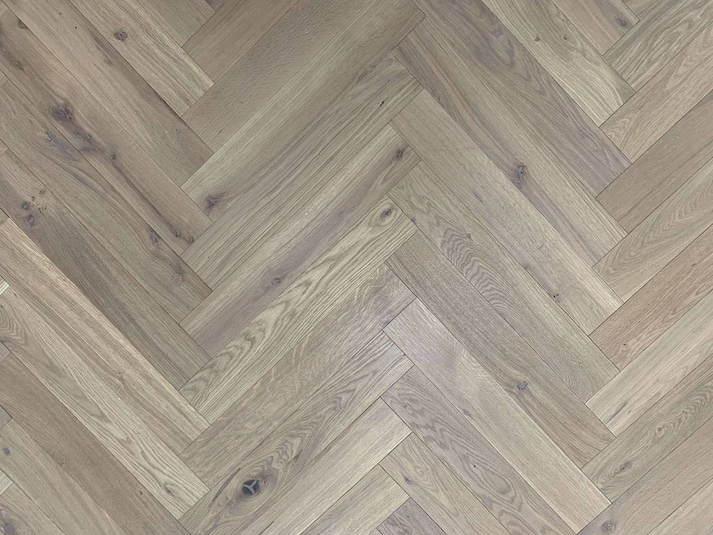 Mud light—european oak herringbone parquet flooring unique bespoke wood ...