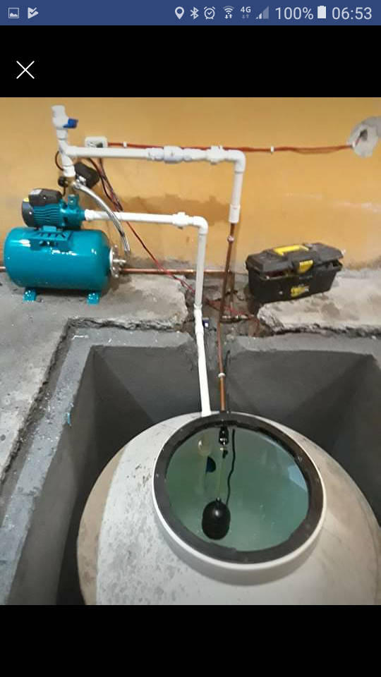 Sisterna con bomba automatica (hidrobombeo) | homify