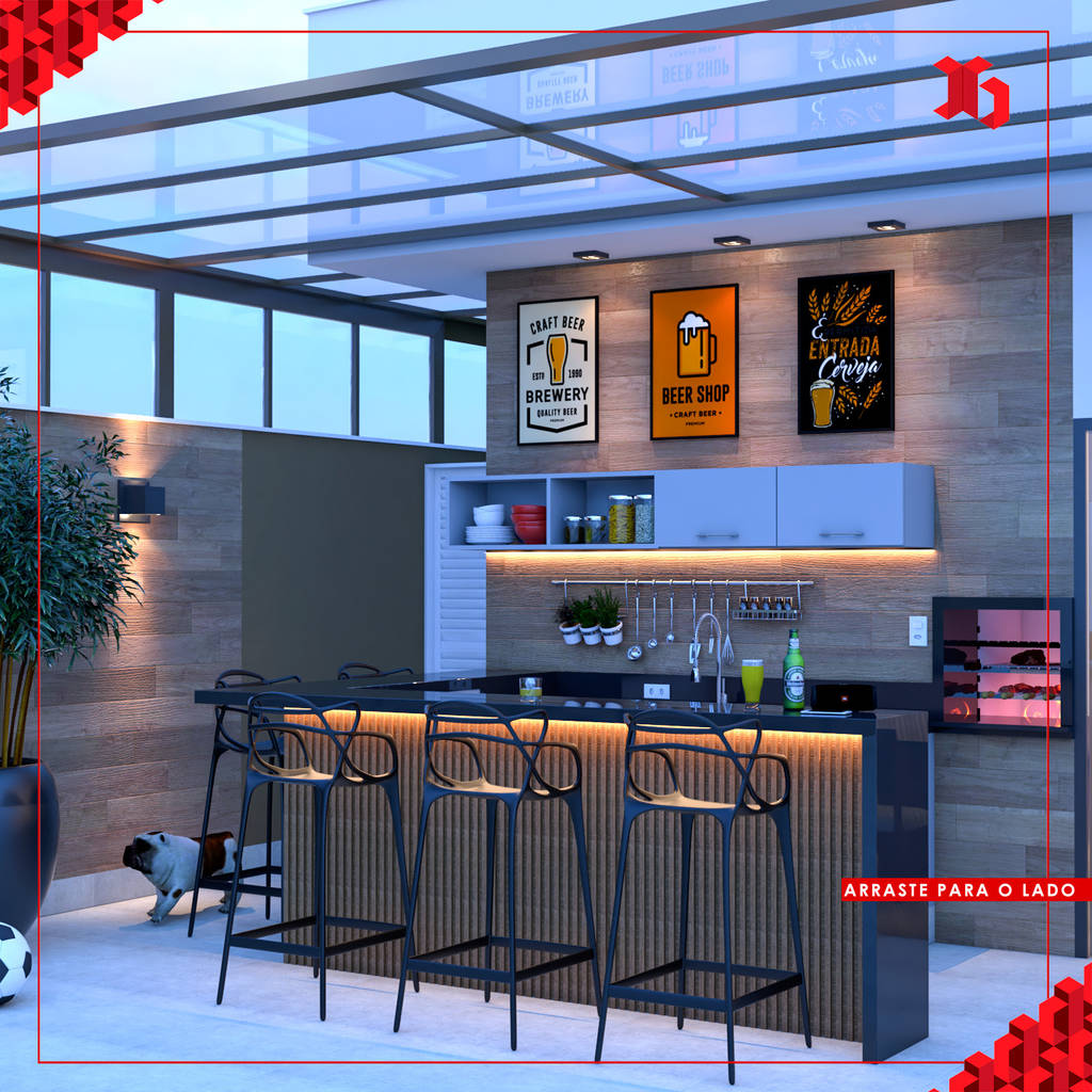 Projeto varanda gourmet, gabriel cavalcante arquitetura | homify