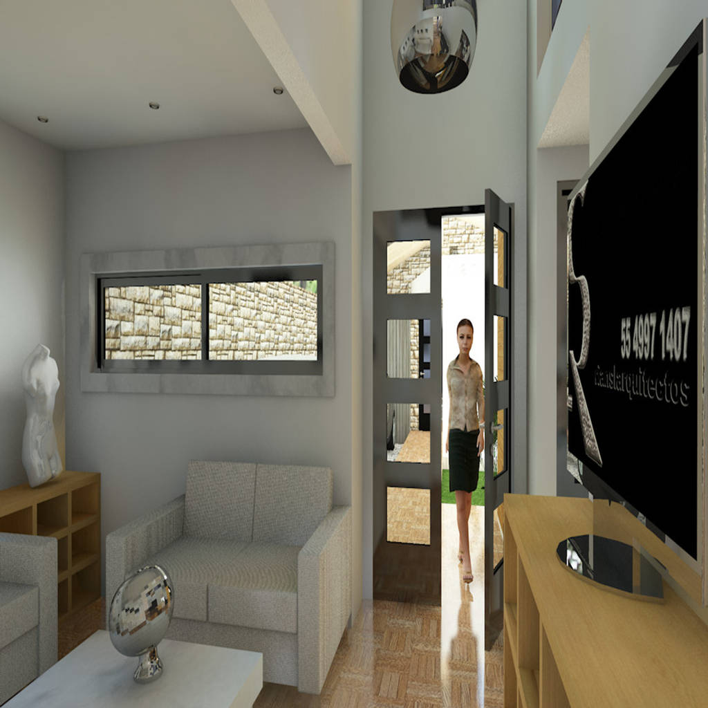Interiores virtuales de casa habitación en imágenes renders | homify