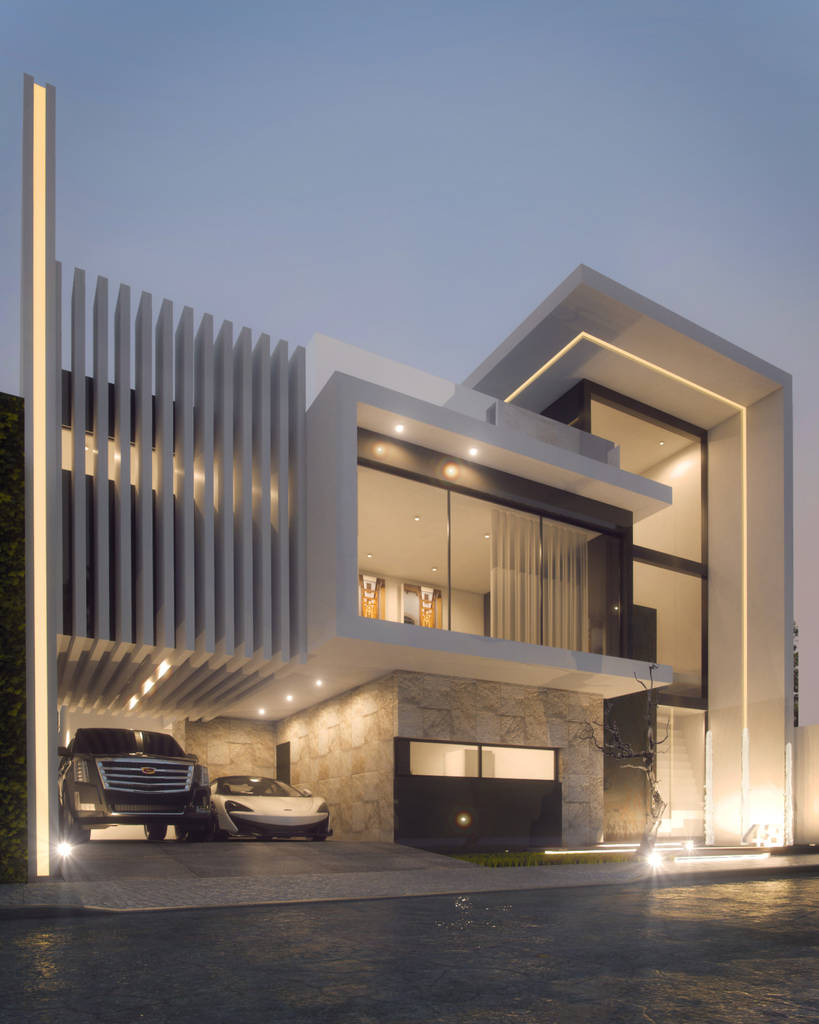Fachada principal. hh arquitectos casas modernas | homify