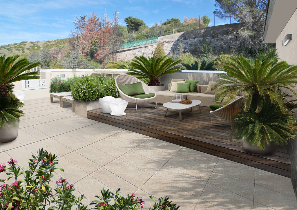 La zona living rialzata sulla pedana in legno | homify