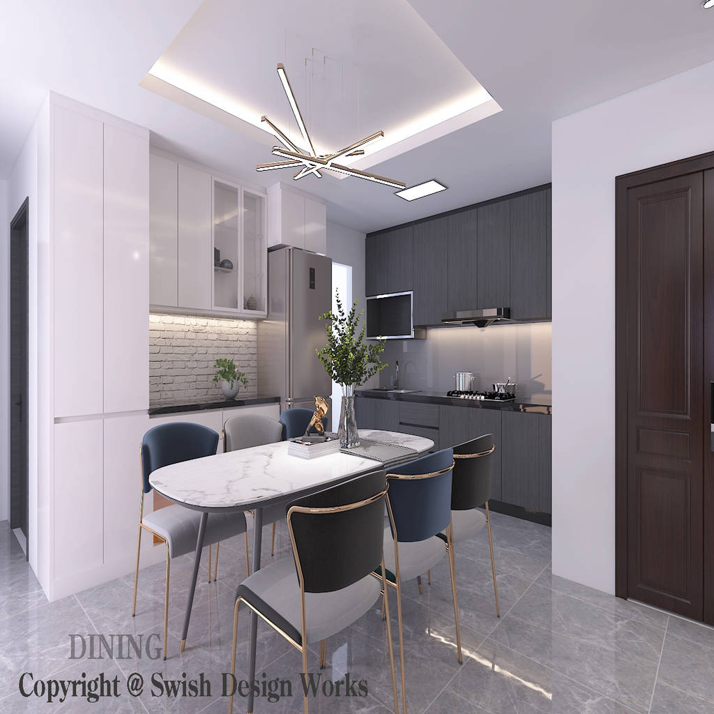 4-room bto flat, swish design works | homify