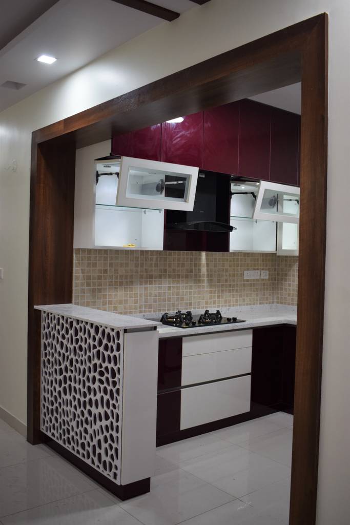 Modular kitchen with hydraulic kitchen cabinets! | homify