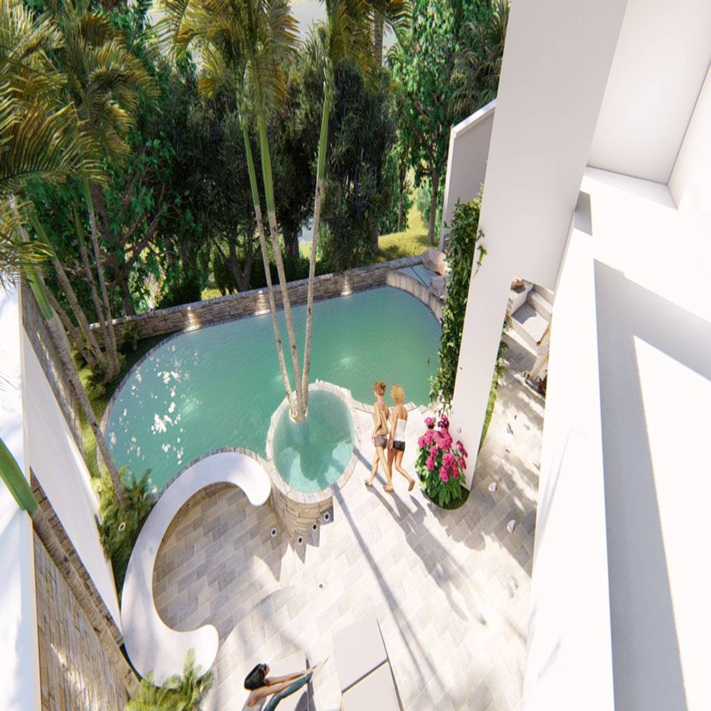 Render exterior área de terraza | homify