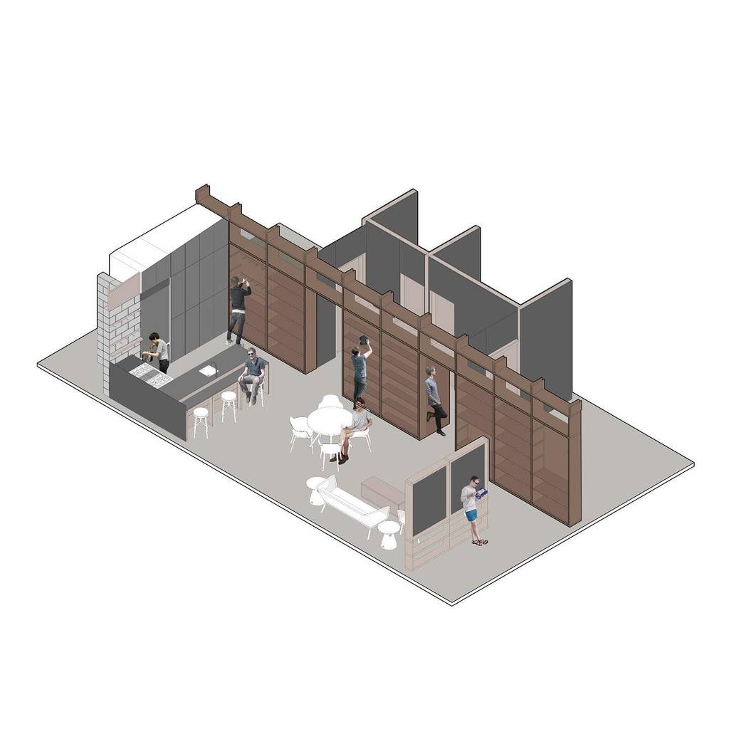 Interior isometrico contextual casas minimalistas madera acabado en madera | homify